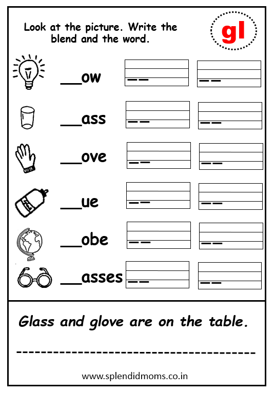 Fl Blends Worksheet Fl Blends Worksheet