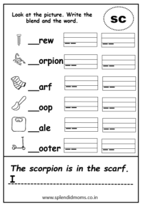 Letter s Beginning Blends - Splendid Moms