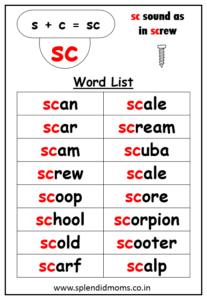 Letter s Beginning Blends - Splendid Moms