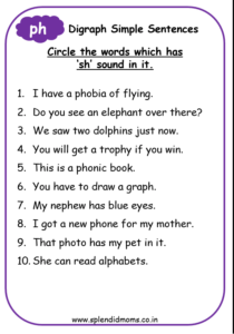 Digraphs ch sh ph wh th - Splendid Moms