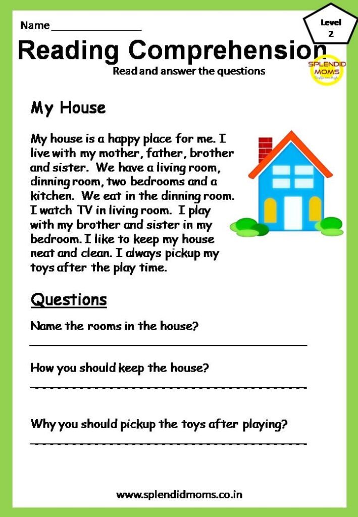 Comprehension Passages Level 2 set 4 - Splendid Moms