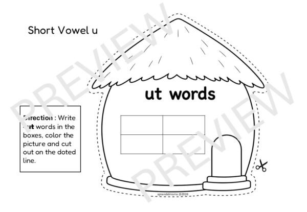 CVC Word Family Craft - Short Vowel Sounds PDF - Splendid Moms